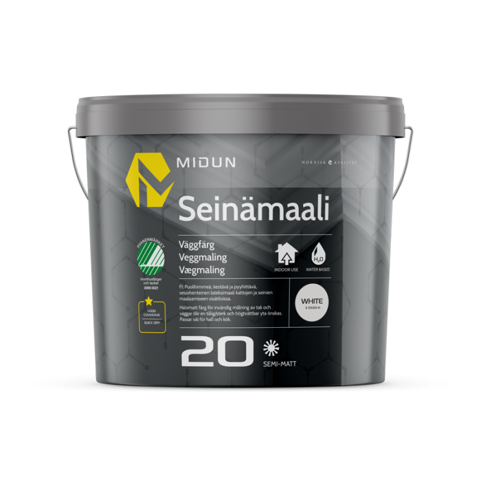 Seinämaali puolihimmeä Valkoinen (P-187083) | Byggmax