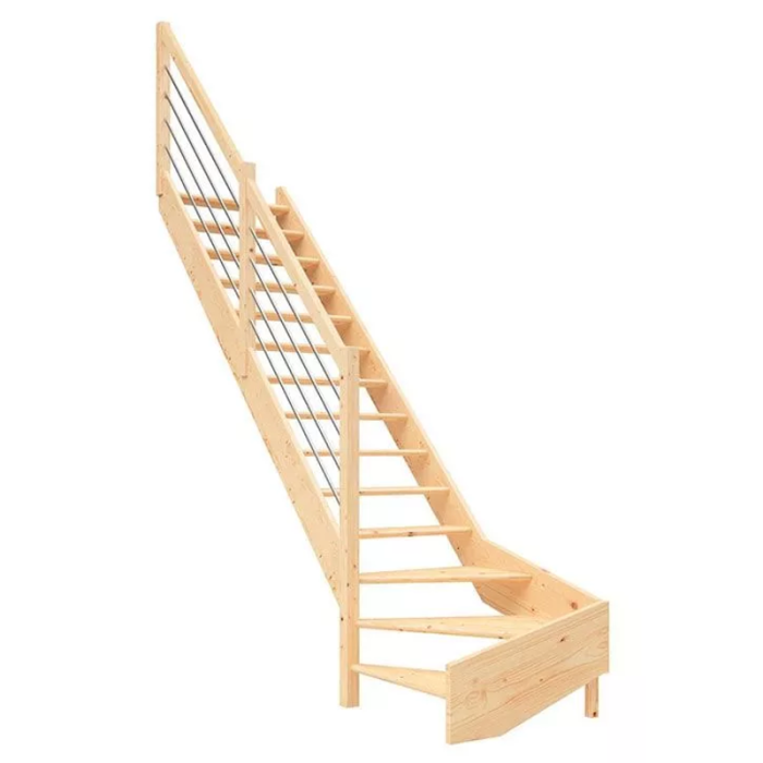 Portaat Paris kuusinen L-muotoinen teräskaiteella varustettuna Dolle (P ...